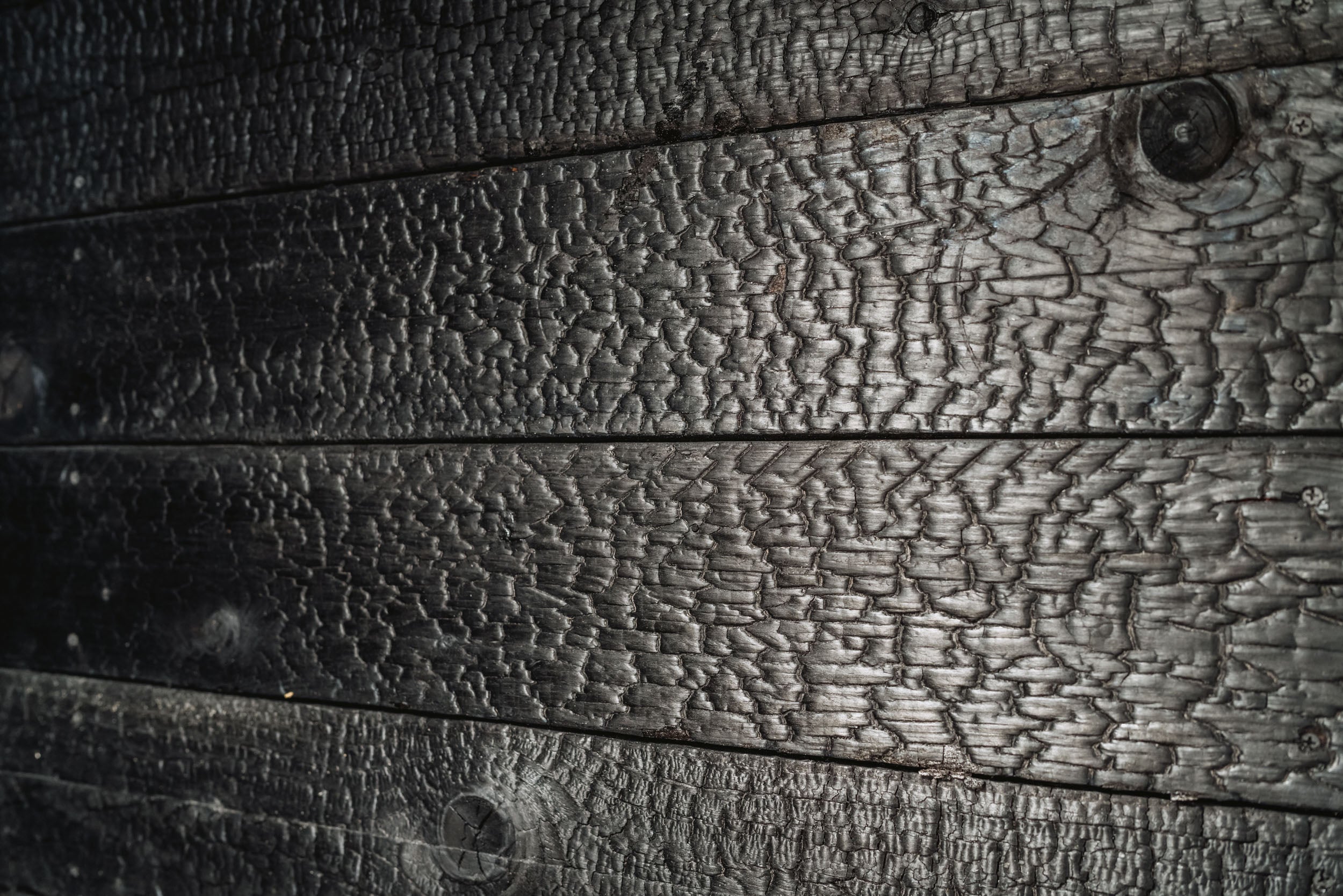 Burnt wood cladding for exterior and interior, using the Sho Sugi Ban ...