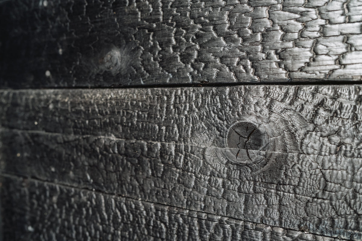 Burnt wood cladding for exterior and interior, using the Sho Sugi Ban ...